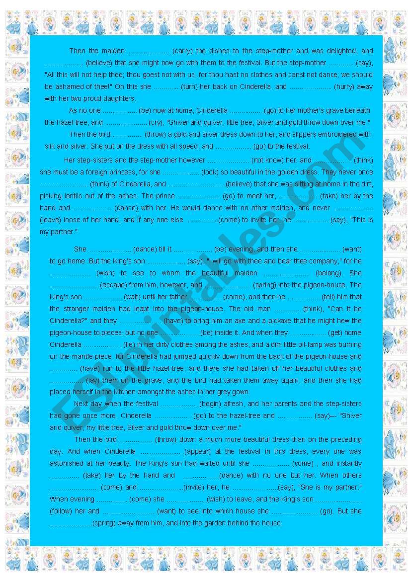 Cinderella S Story Part 3 Esl Worksheet By Gisa