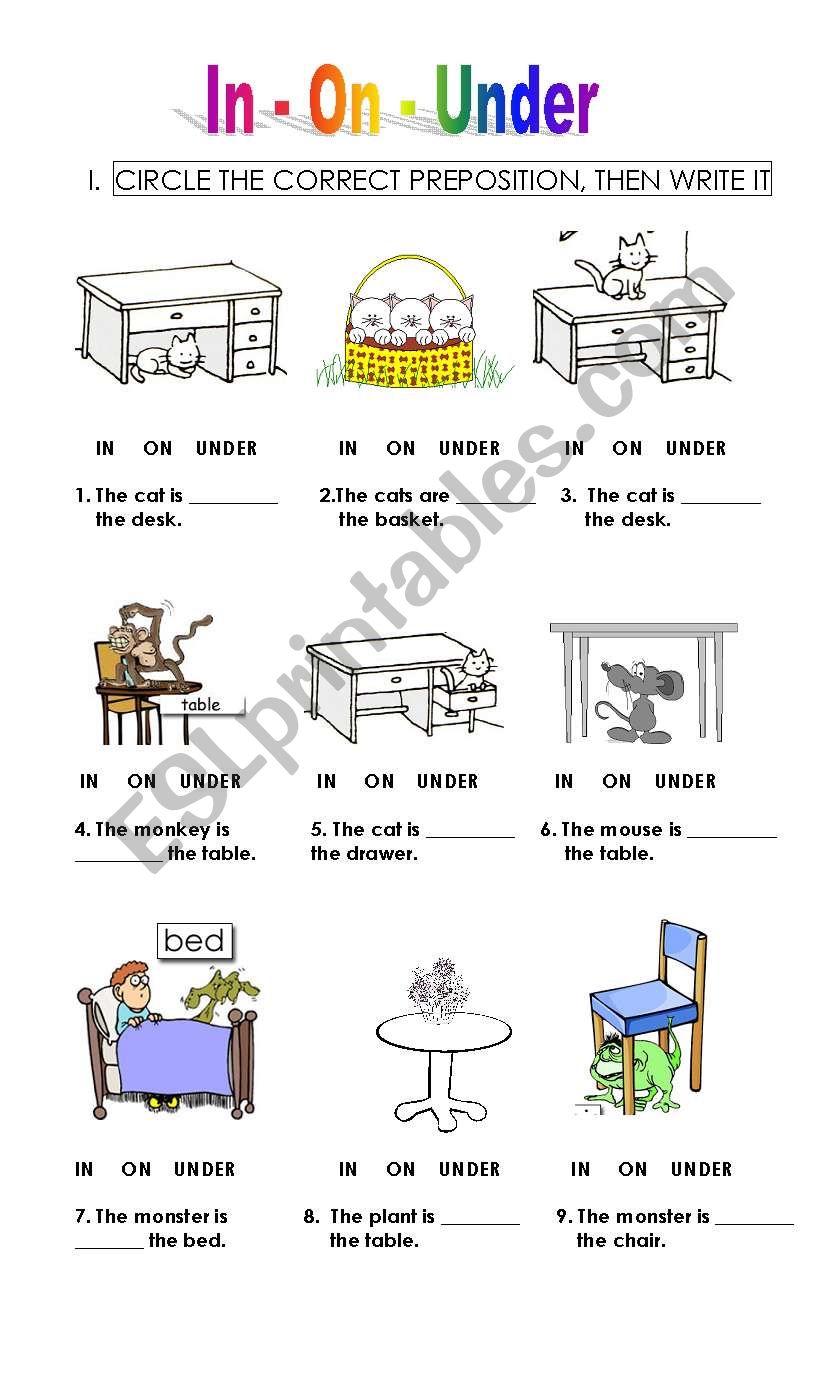 Prepositions For Kids ESL Worksheet By Pepapelaez