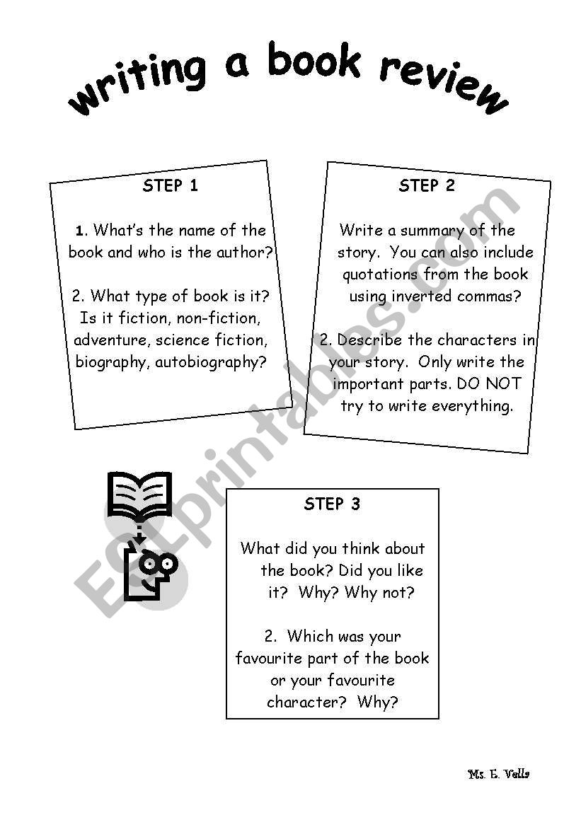 Writing A Book Review ESL Worksheet By Edithv