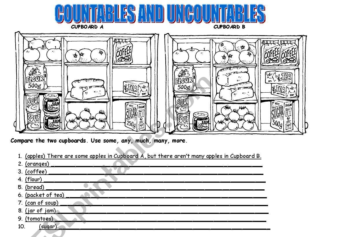 Talking About Food How Much How Many ESL Worksheet By Gorillazgirl