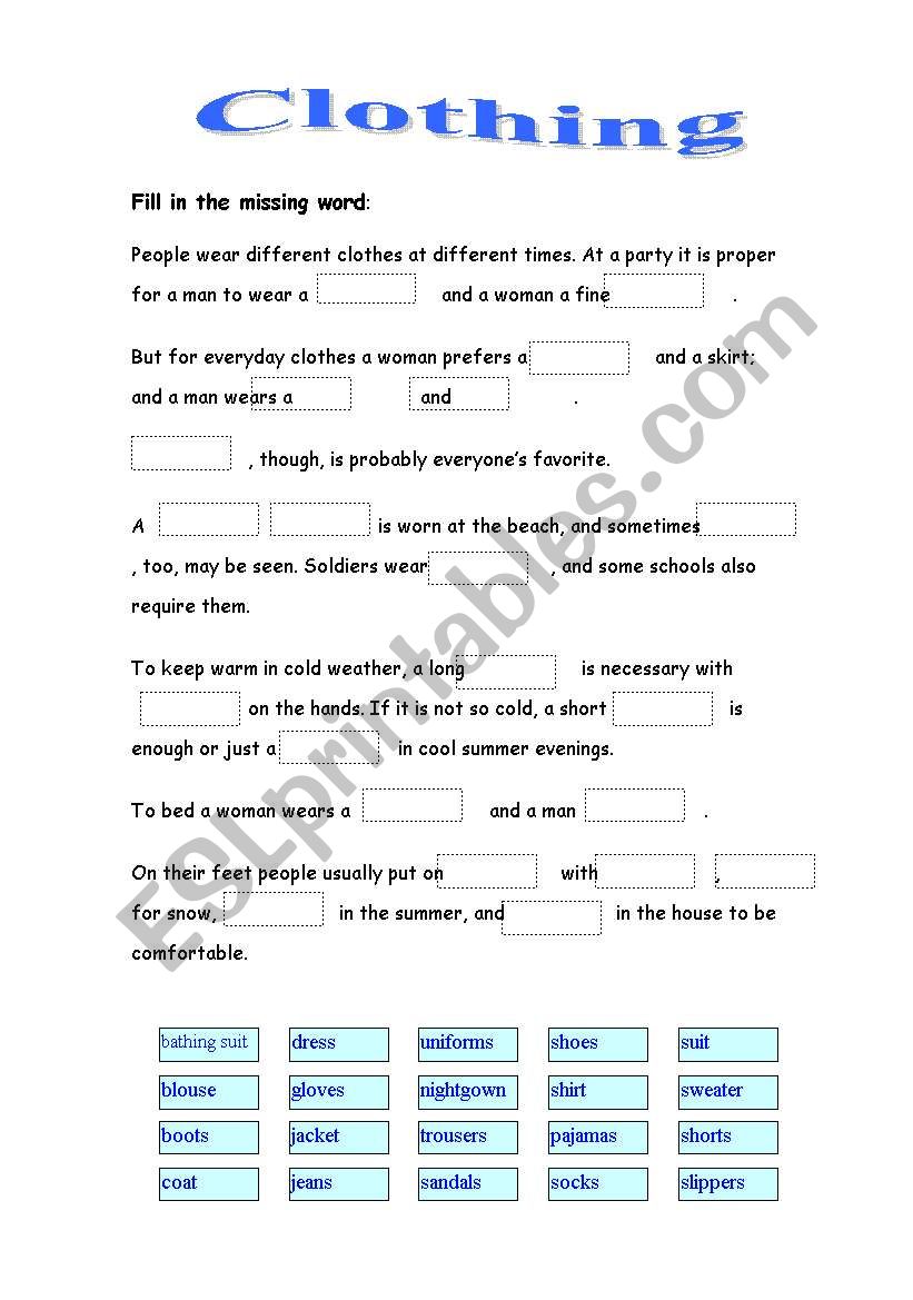 Fill in the gaps - ESL worksheet by heide Fill in the gaps - ESL worksheet by heide