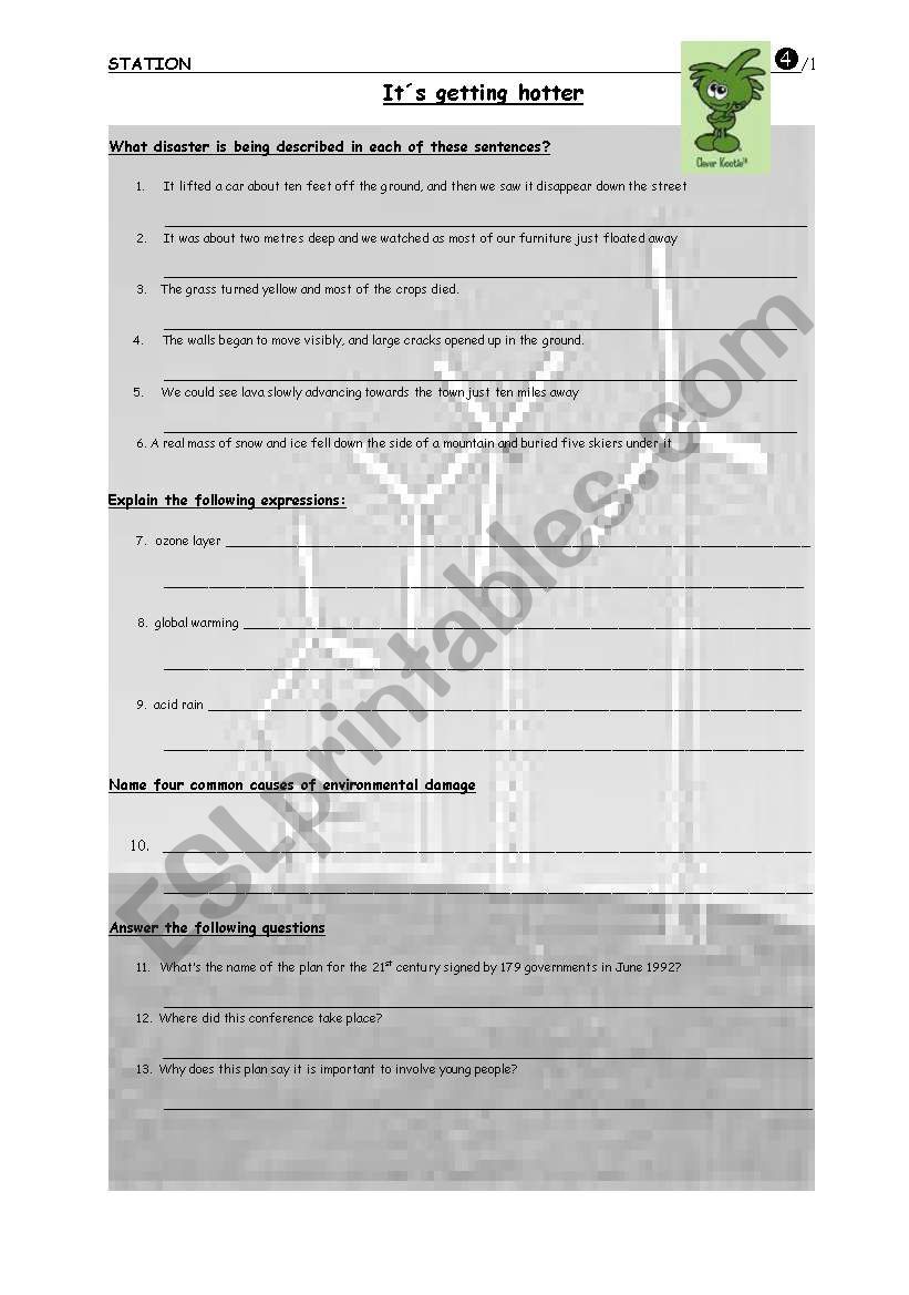 It´s getting hotter - ESL worksheet by Jonathan2