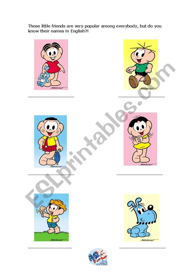 English worksheets: Monica´s Gang Characters