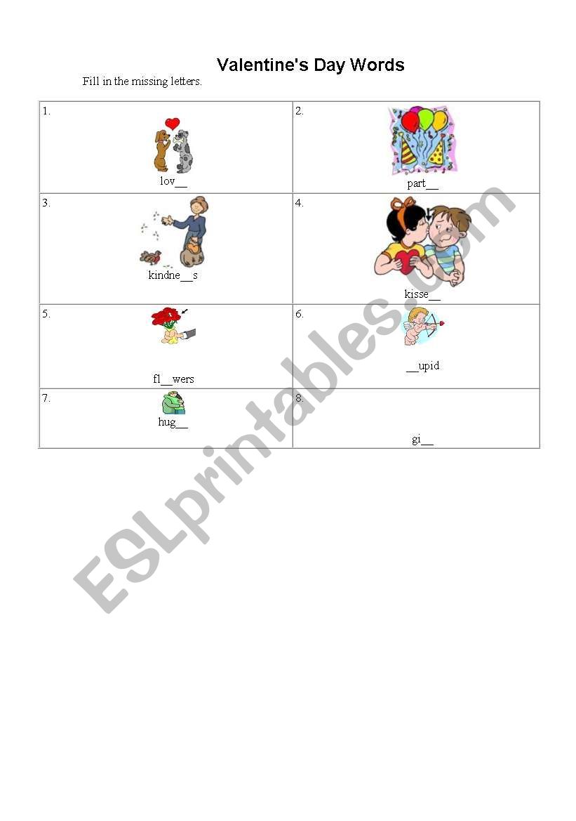 English worksheets: Valentine´s Day!