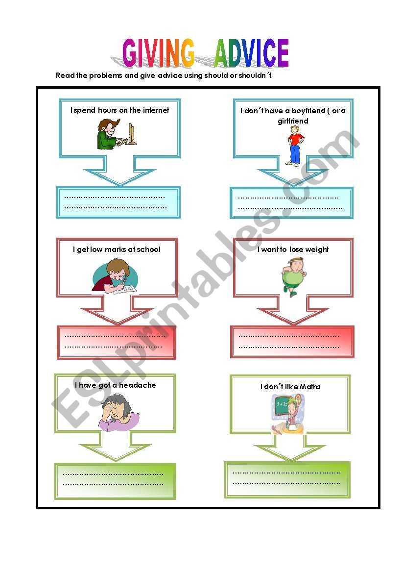 Givind advice: should or shouldn´t - ESL worksheet by lisha