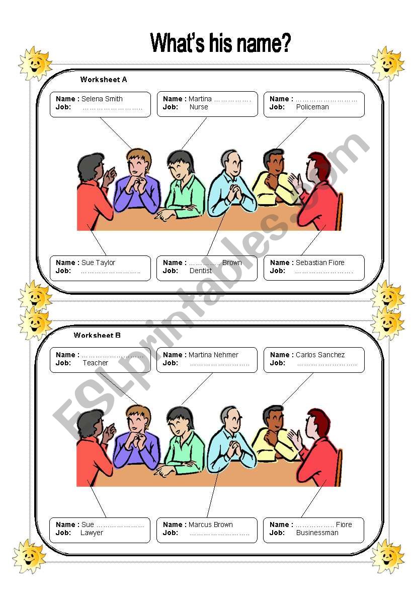 What´s his name? - Speaking Cards - ESL worksheet by miameto