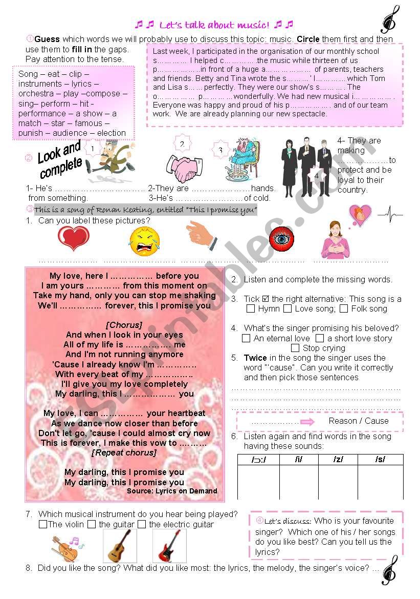 Let´s talk about music - ESL worksheet by hayet