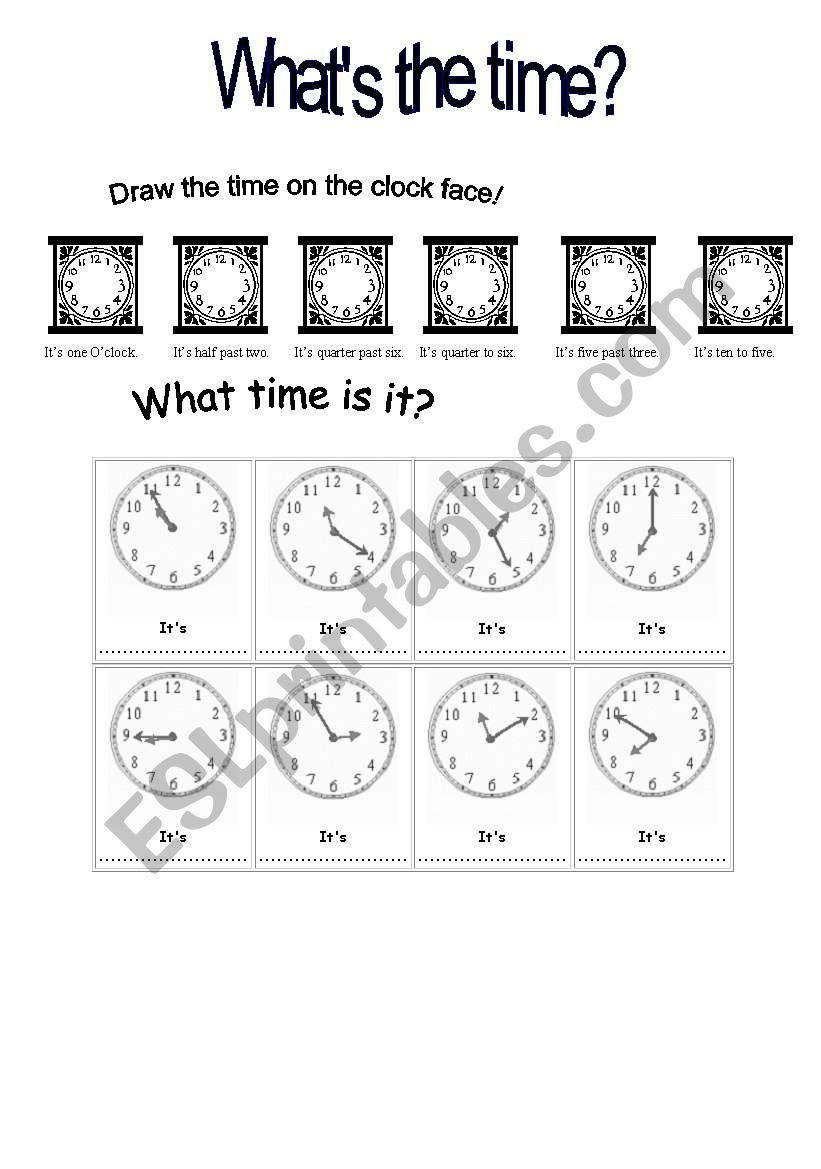 what´s the time? - ESL worksheet by laetiflore