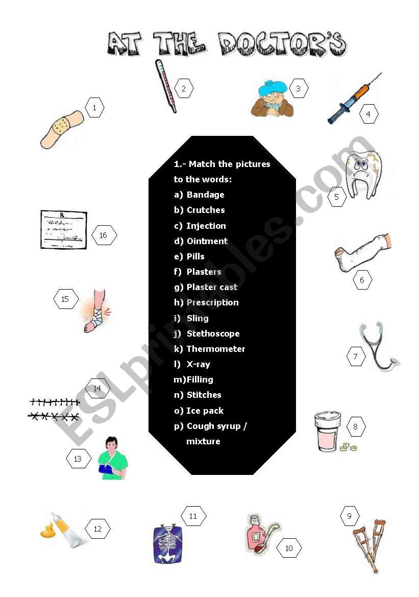 At the doctor´s - ESL worksheet by nessita77