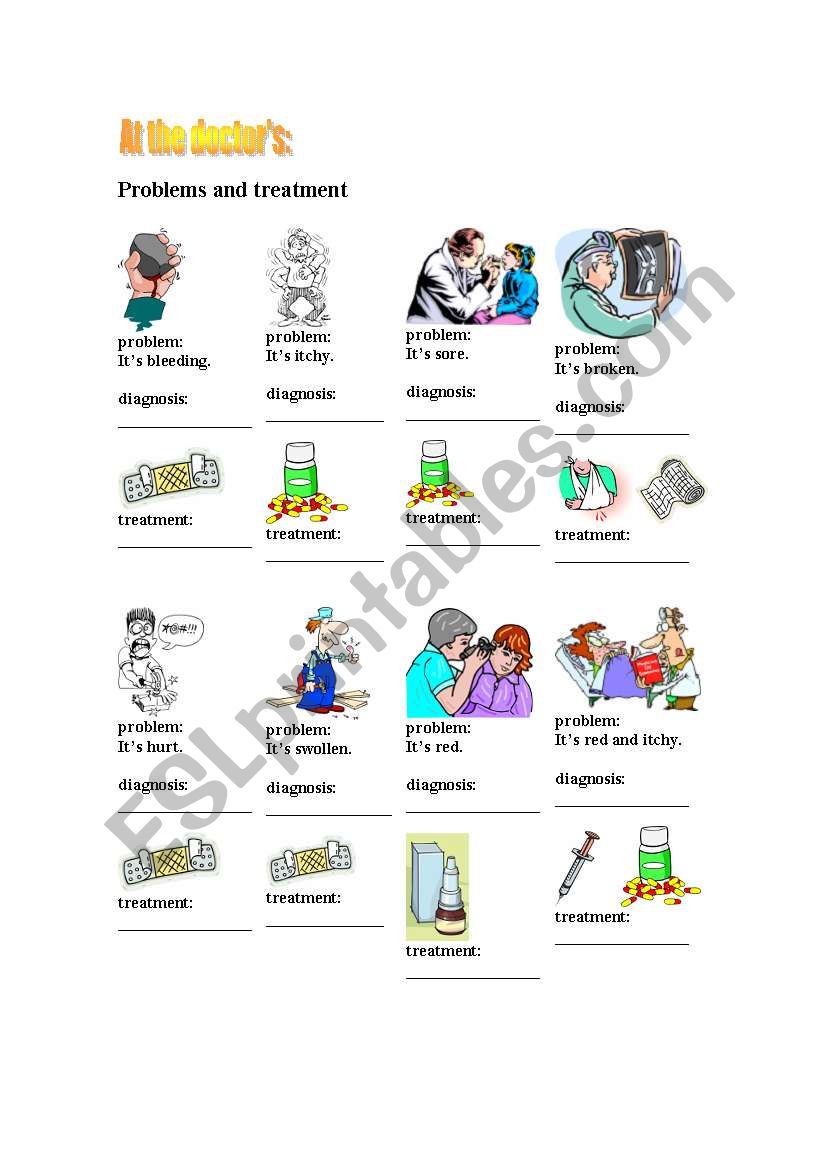 At the doctor´s - ESL worksheet by anchi