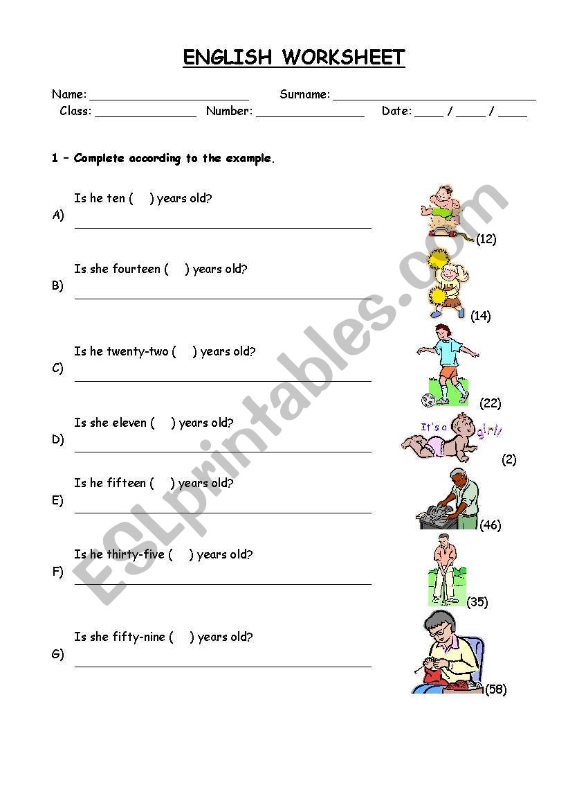 Age 3rd Person Singular Worksheet ESL Worksheet By Vazko