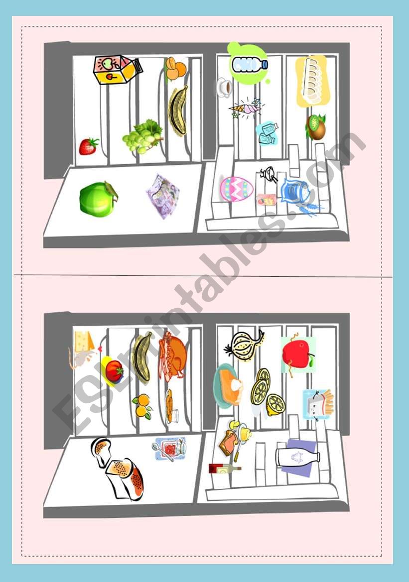 What´s in your fridge? part 2 - pair work - ESL worksheet by MagdalenaA