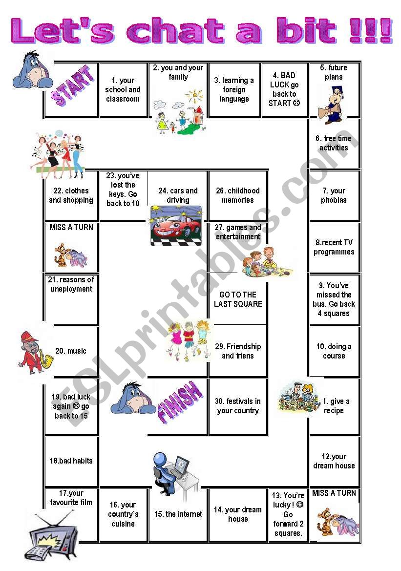 Speaking Game ESL Worksheet By Bburcu