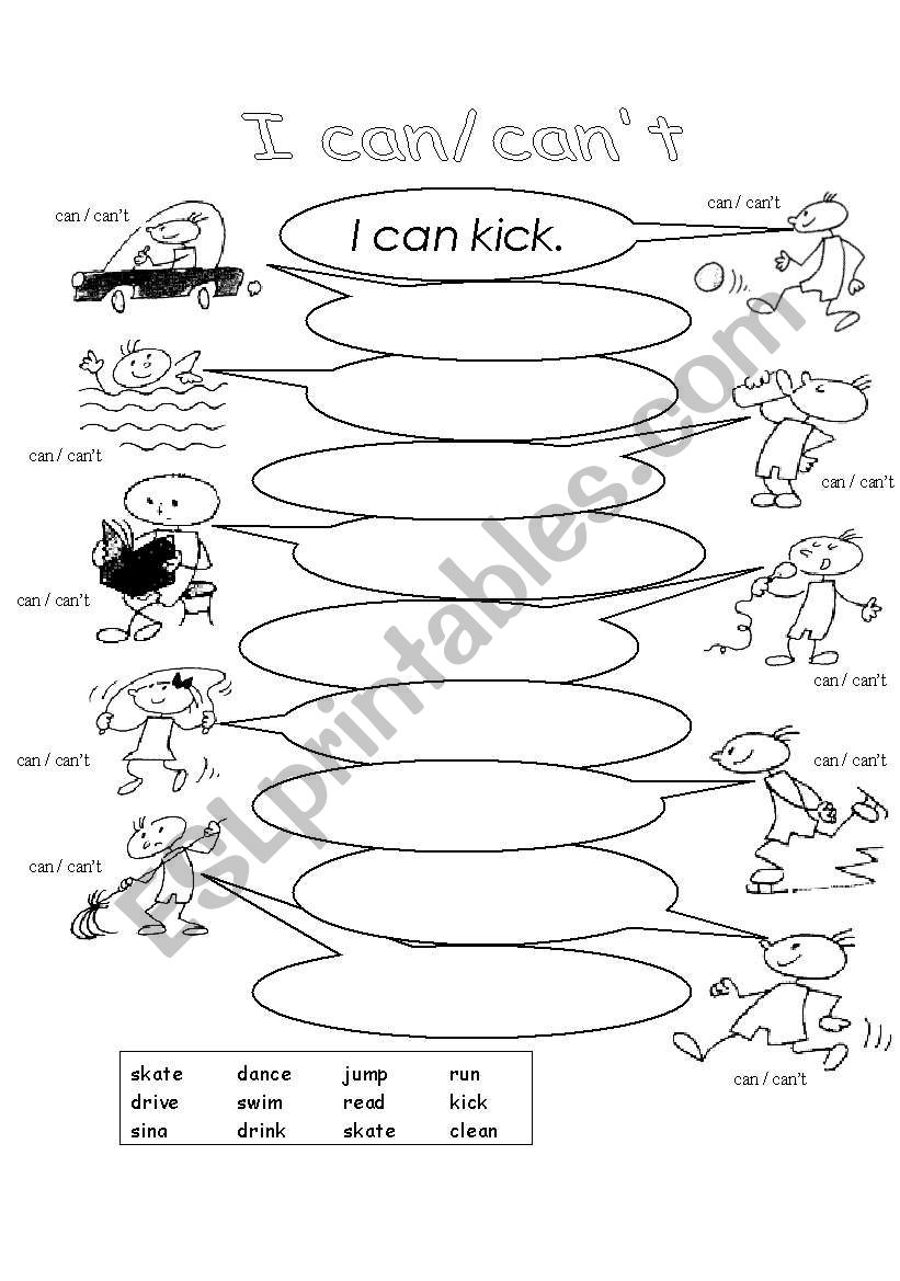 I can/ can´t - ESL worksheet by me_fig