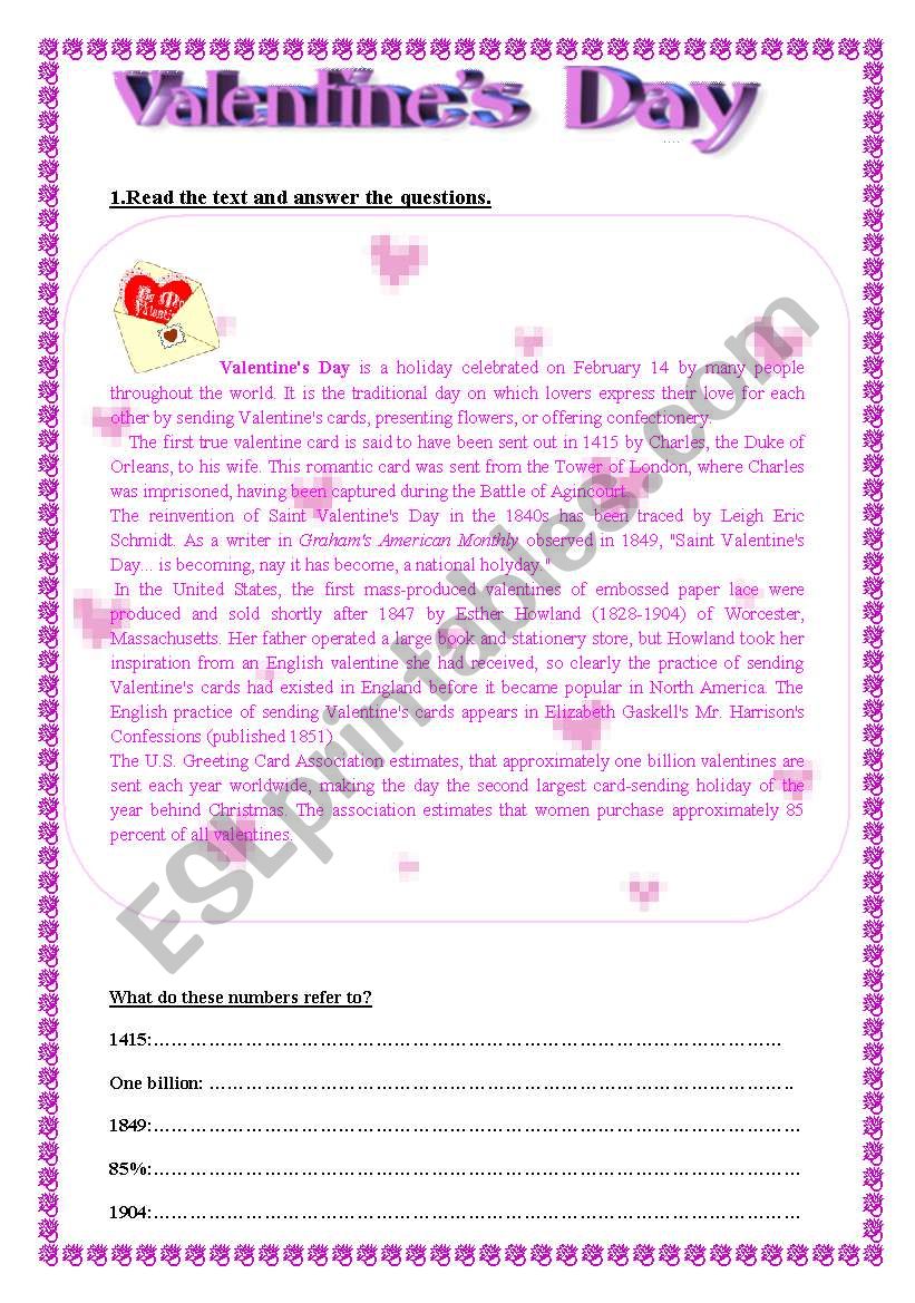 Valentine´s Day - ESL worksheet by leva