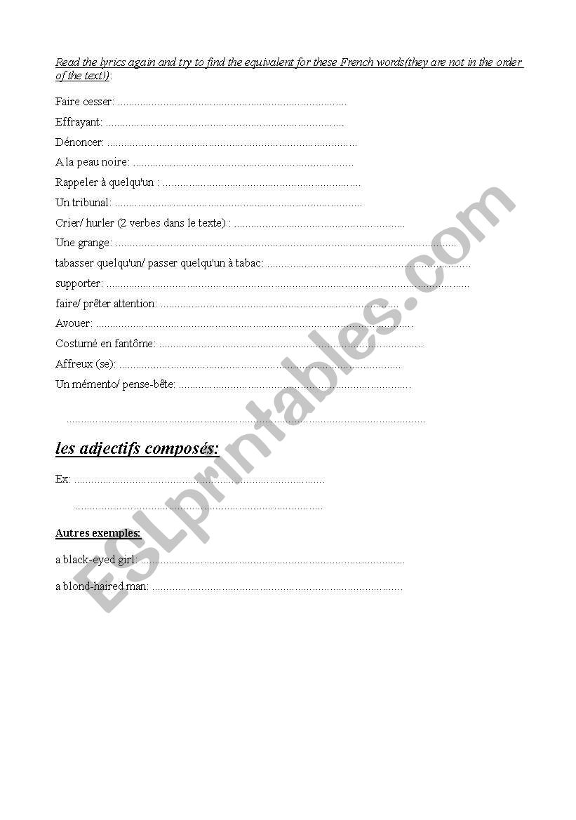 Death Of Emmett Till Bob Dylan Esl Worksheet By Goochie