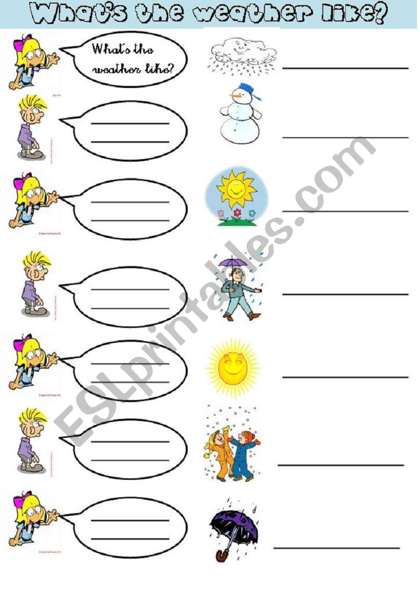 What´s the weather like? 2 - ESL worksheet by Inrode