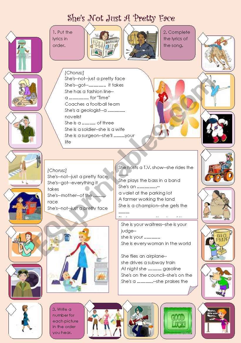 JOBS --Song activity --She´s not just a pretty face-- Shania Twain ...