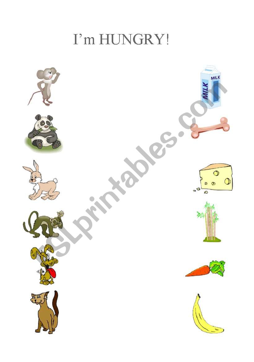 I´m HUNGRY WORKSHEET - ESL worksheet by fibrahimoglu