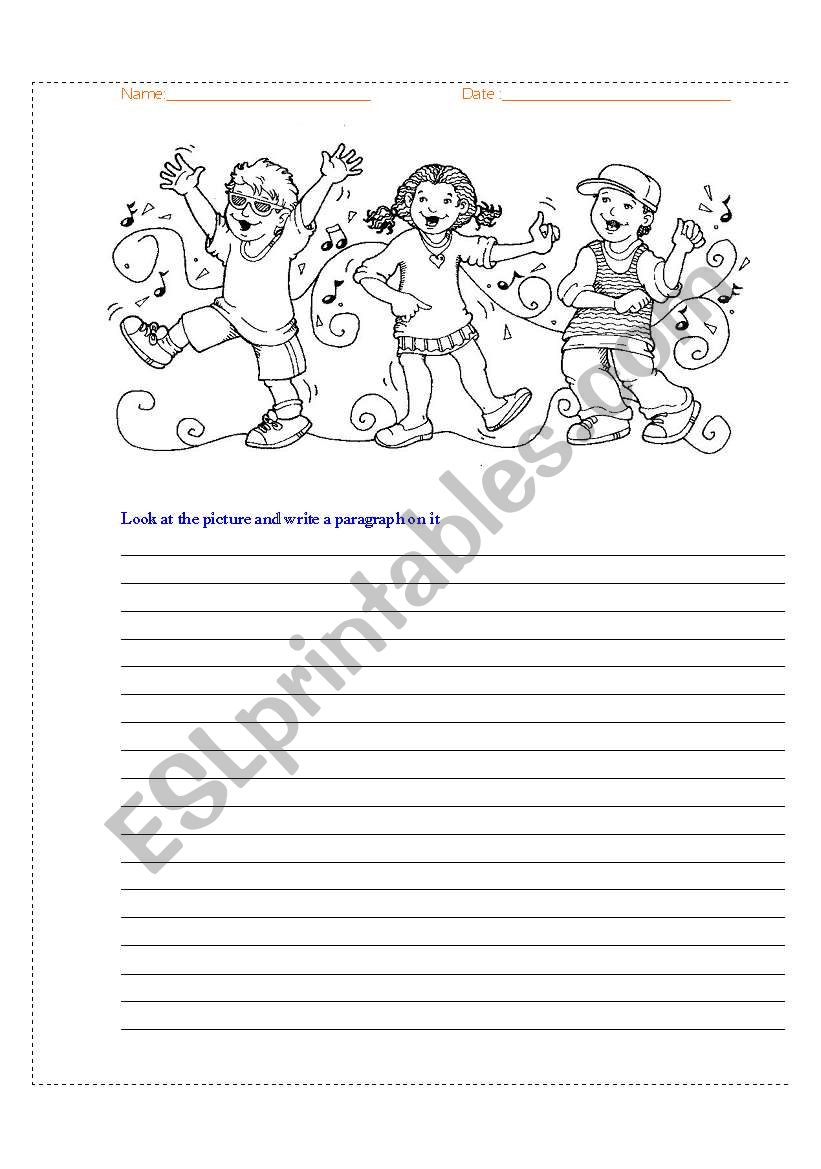 Let´s write : Fun at party - ESL worksheet by Tanuja1809