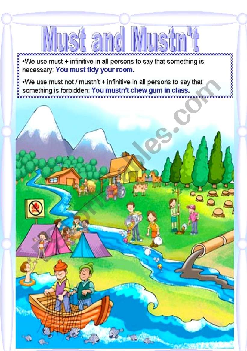 Must and mustn´t - ESL worksheet by demeter_mar