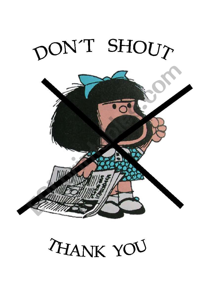 DON´T SHOUT - ESL worksheet by raki
