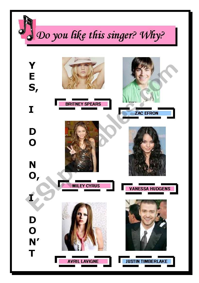English worksheets: Yes, I do... No, I don´t...