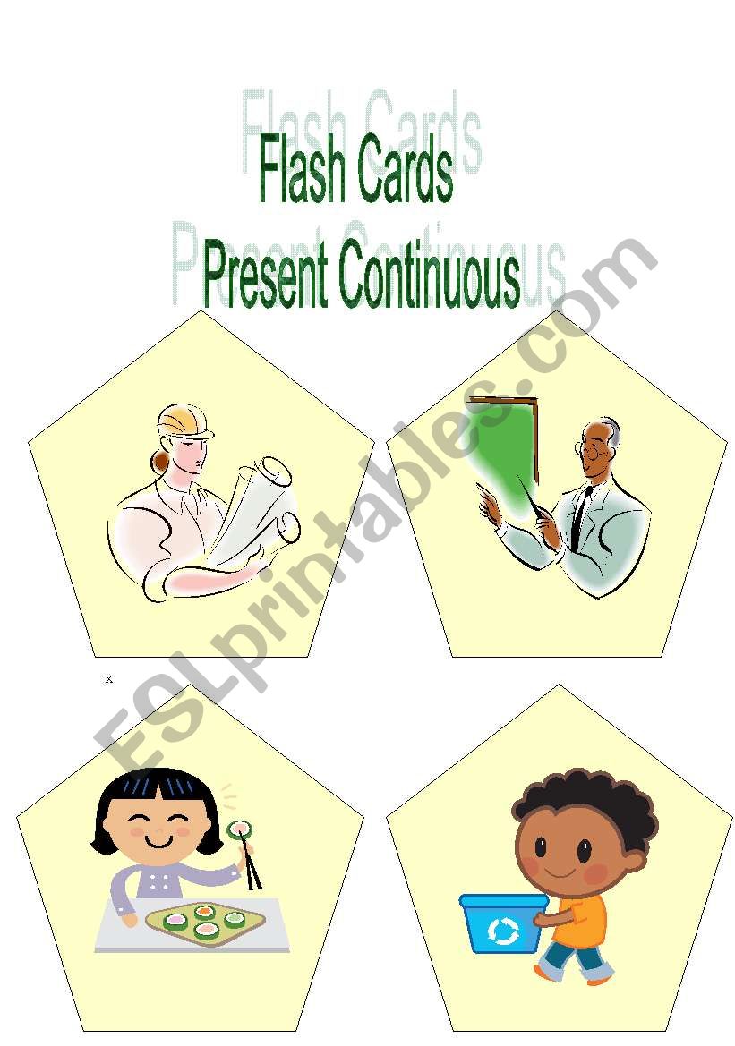 Present Continuous Tense Flash Cards Present Continuous Tense Flash Cards