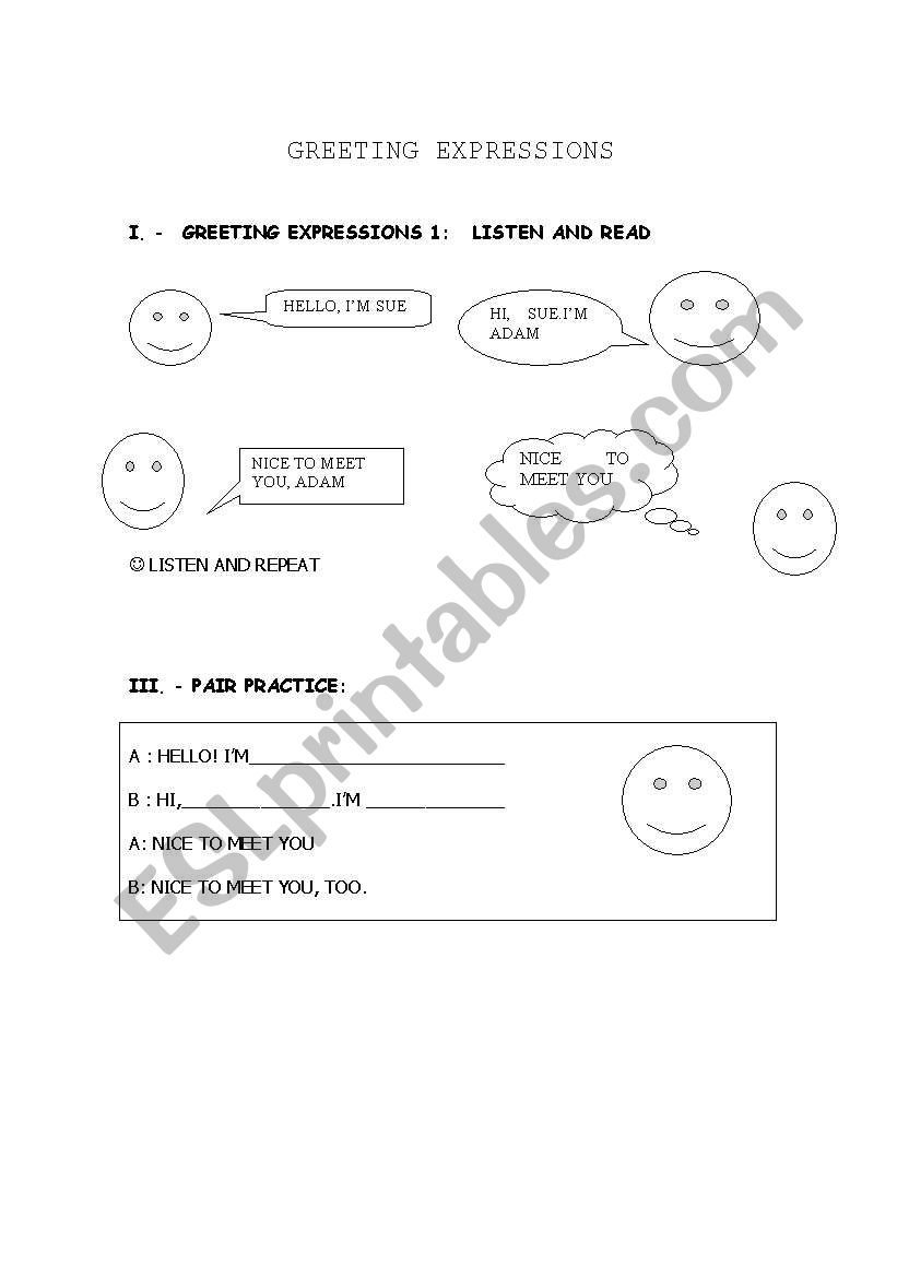 hello, what´s your name? - ESL worksheet by Susana Ascencio