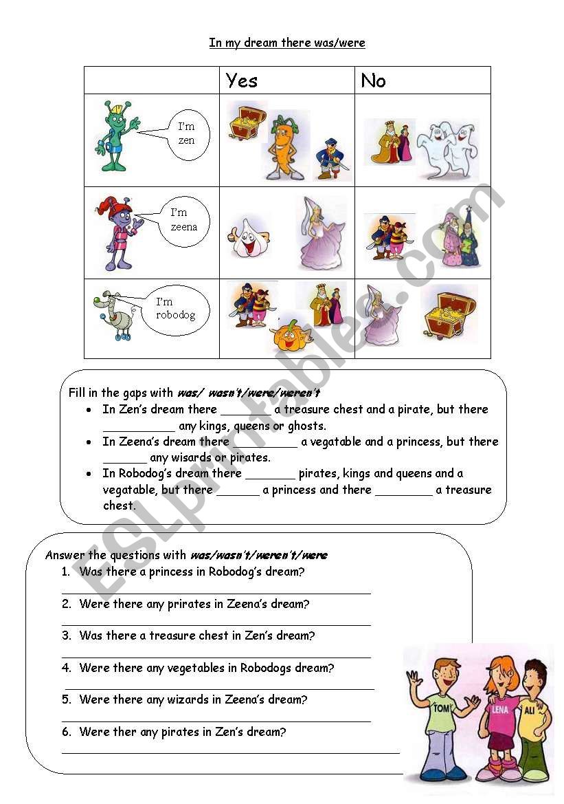 was were wasn´t weren´t - ESL worksheet by cathrine