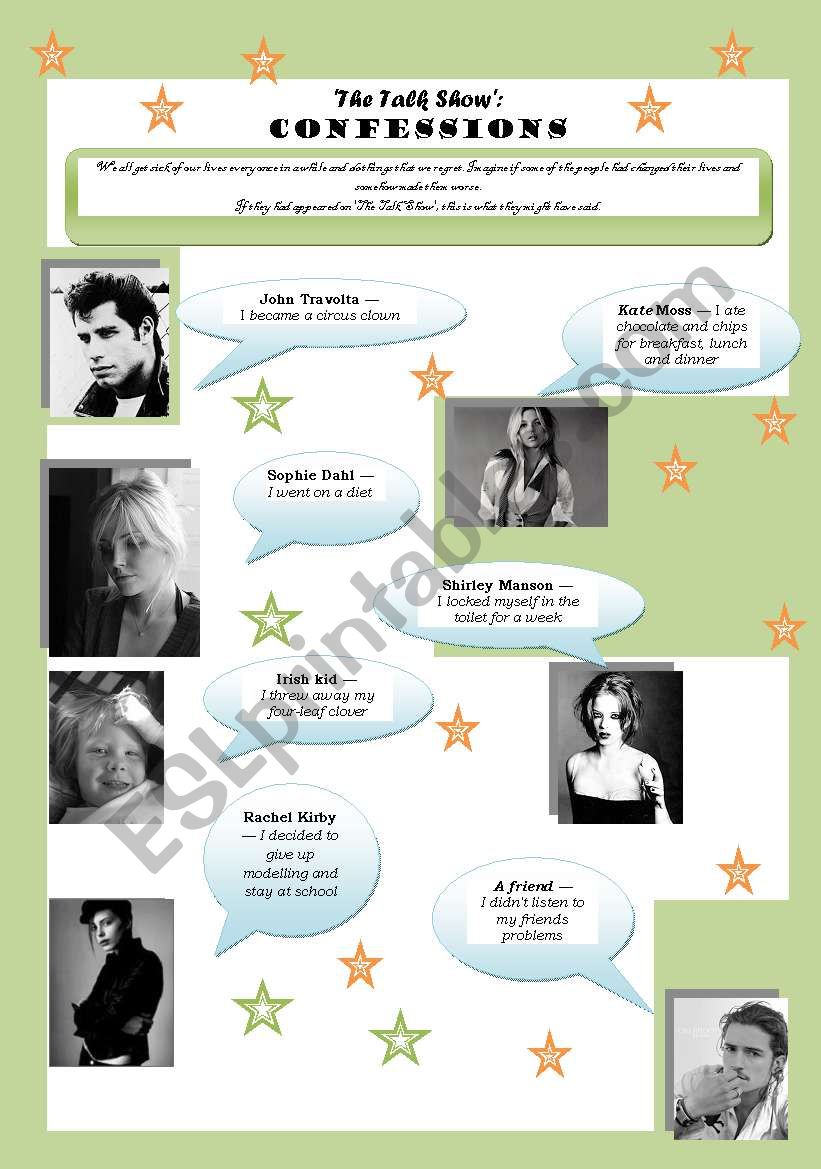 ´The Talk Show´ - ESL worksheet by amely13