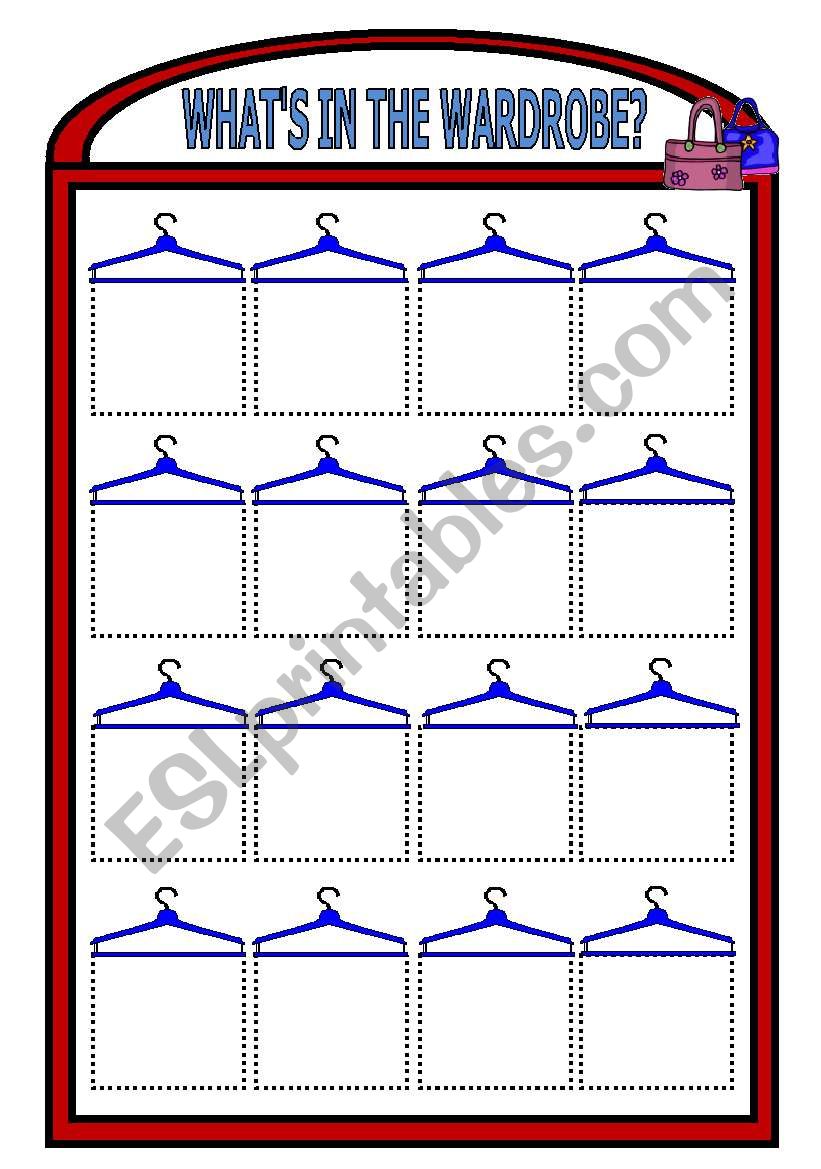 WHAT´S IN THE WARDROBE? - BOARD GAME (PART2) - ESL worksheet by xani