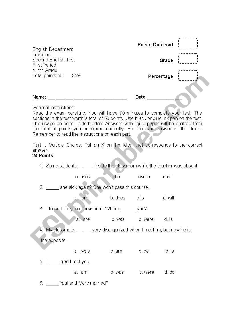 Simple Present Multiple Choice ESL Worksheet By Roxaxx16