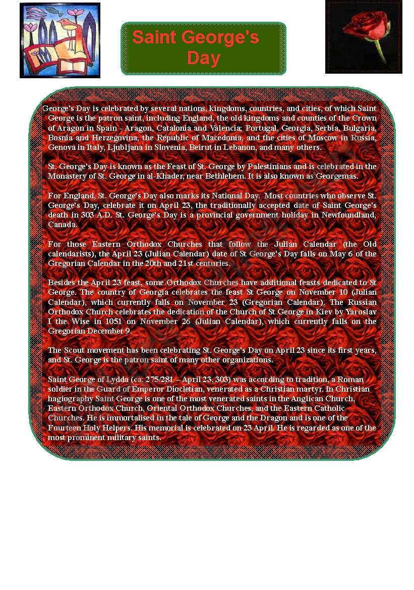 Saint George´s Day - ESL worksheet by silvination