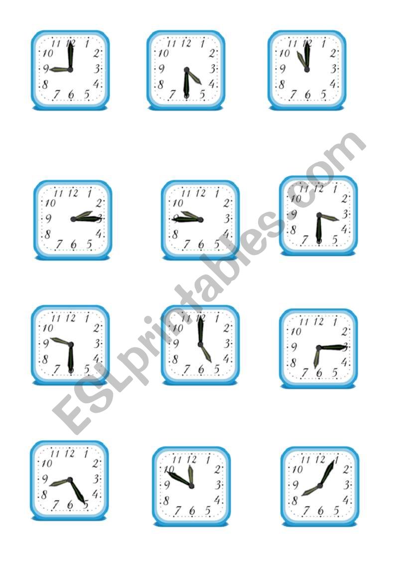 WHAT´S THE TIME - ESL worksheet by kotyna