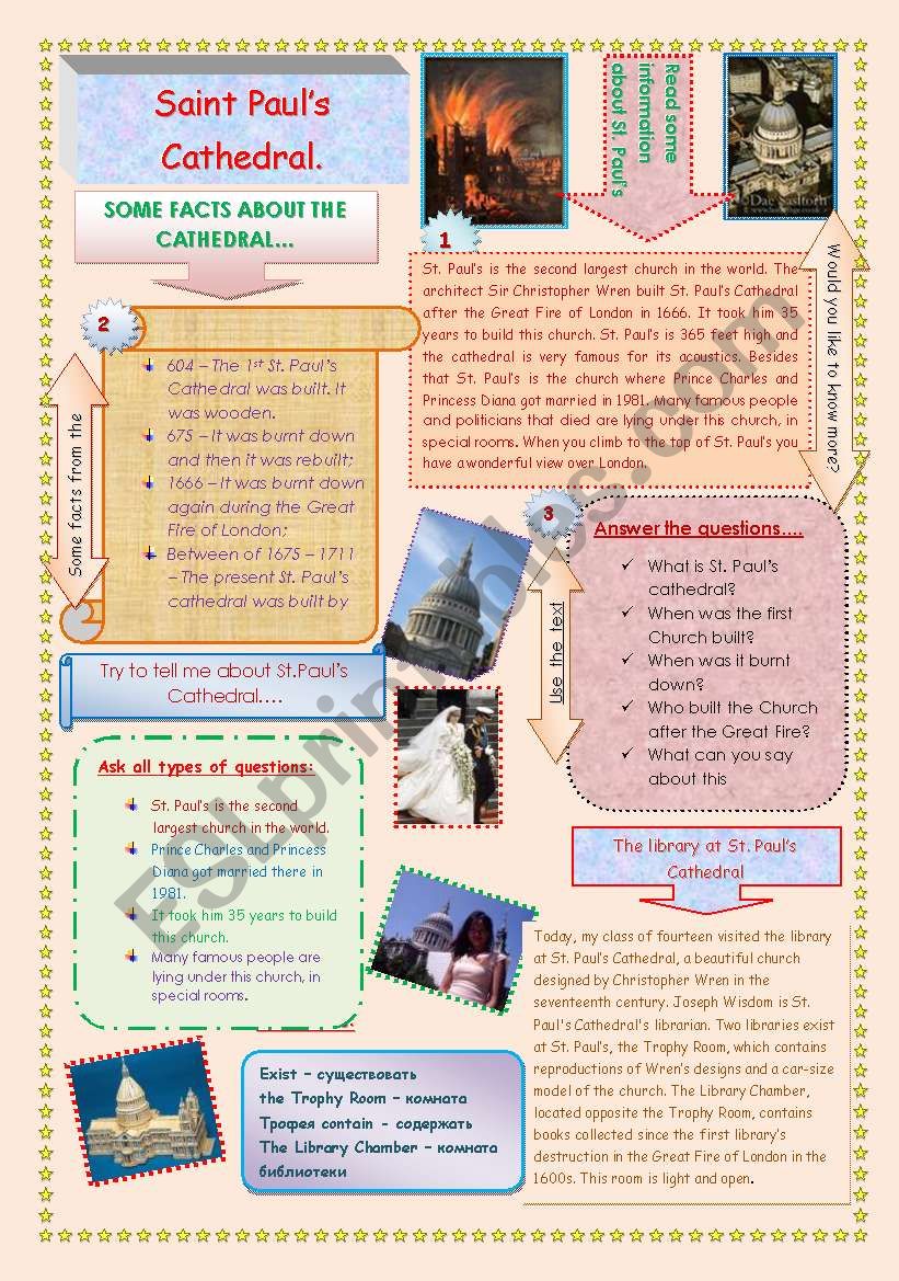 St. Paul´s Cathedral. (2 pages) - ESL worksheet by Bulygina