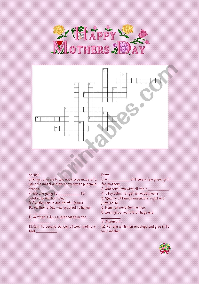 Mother´s Day - ESL worksheet by abba