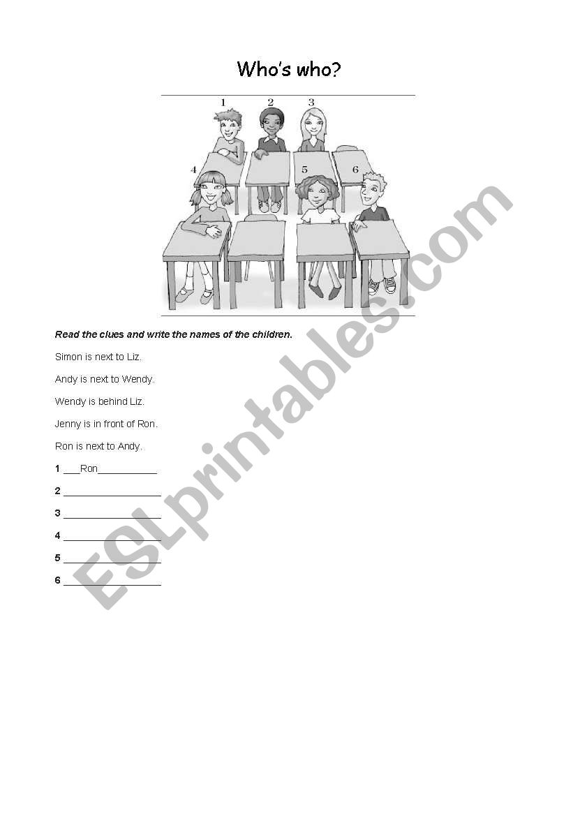 Who´s who - ESL worksheet by xiang