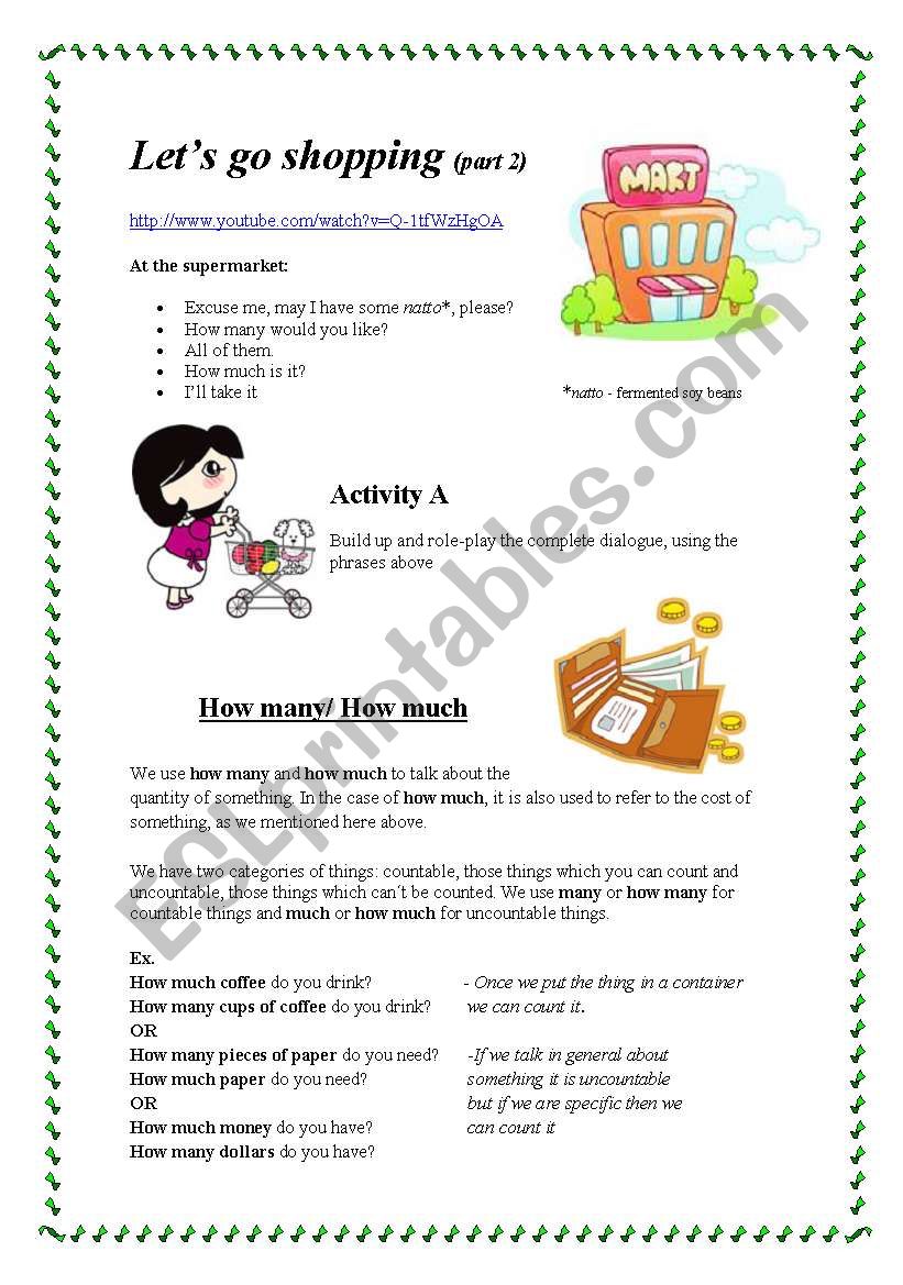 Let´s go shopping (part 2) - ESL worksheet by Funny