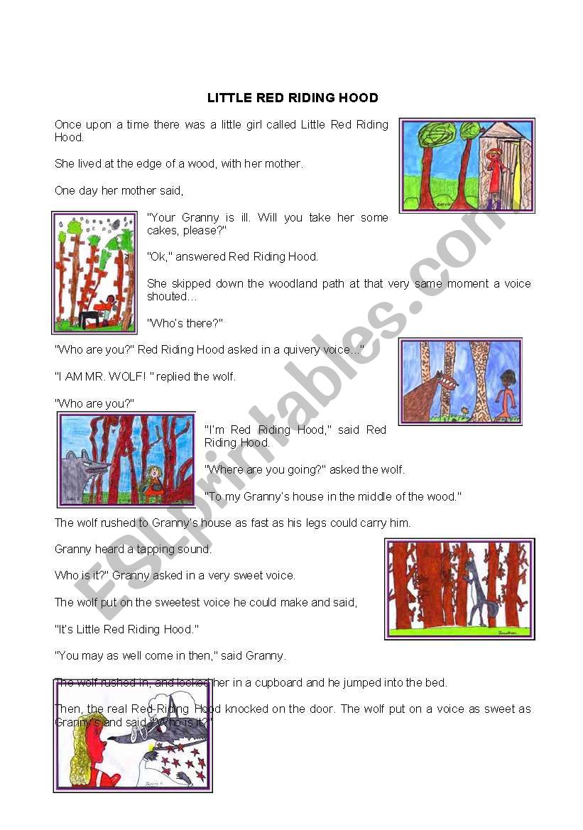 Little red riding hood - ESL worksheet by canela0227