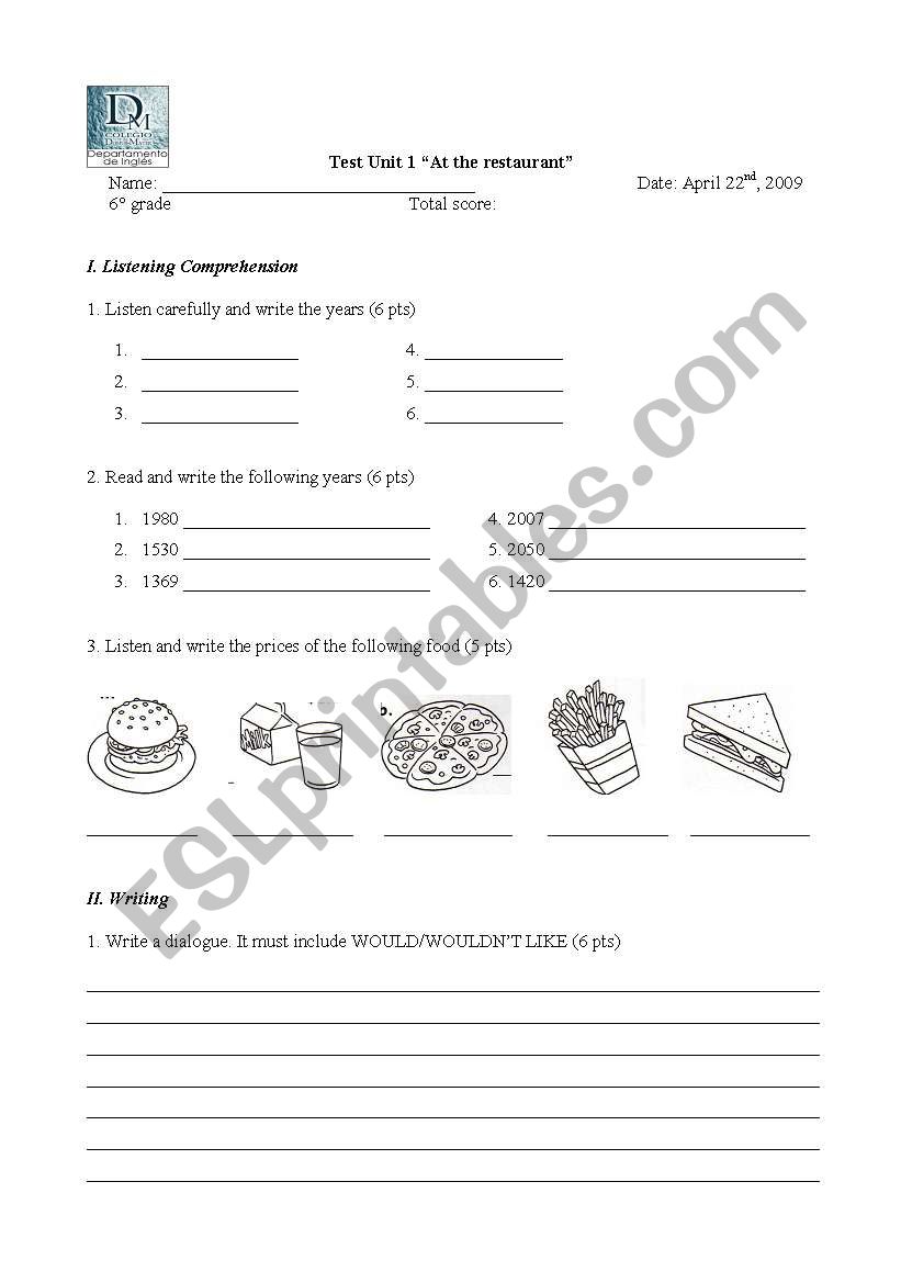 English worksheets: Modal Would/Wouldn´t