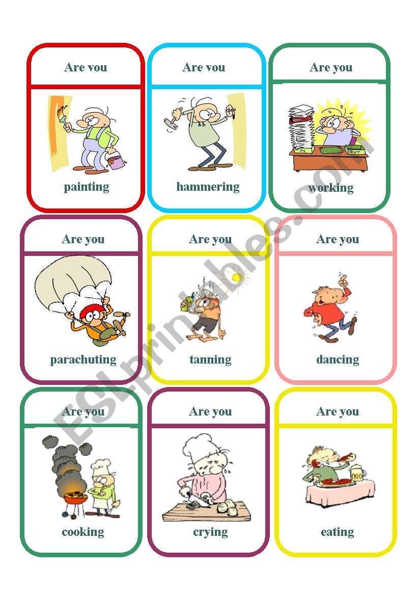 "Yes, I am" / "No, I´m not" Game - ESL worksheet by me_fig
