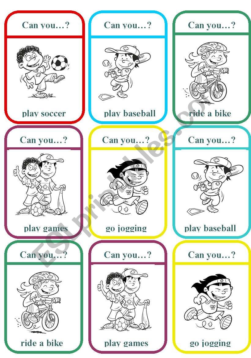 ´I can´ memory game - ESL worksheet by me_fig