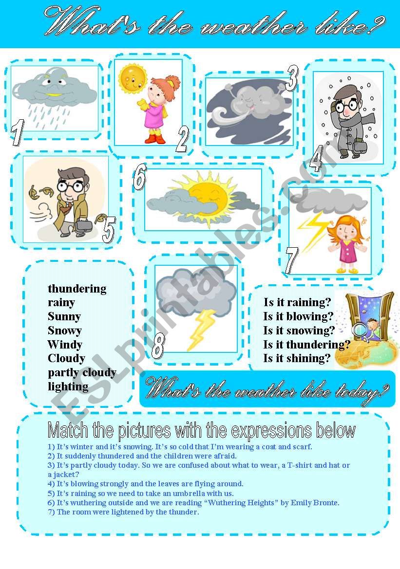what´s the weather like? - ESL worksheet by mr.dgdln