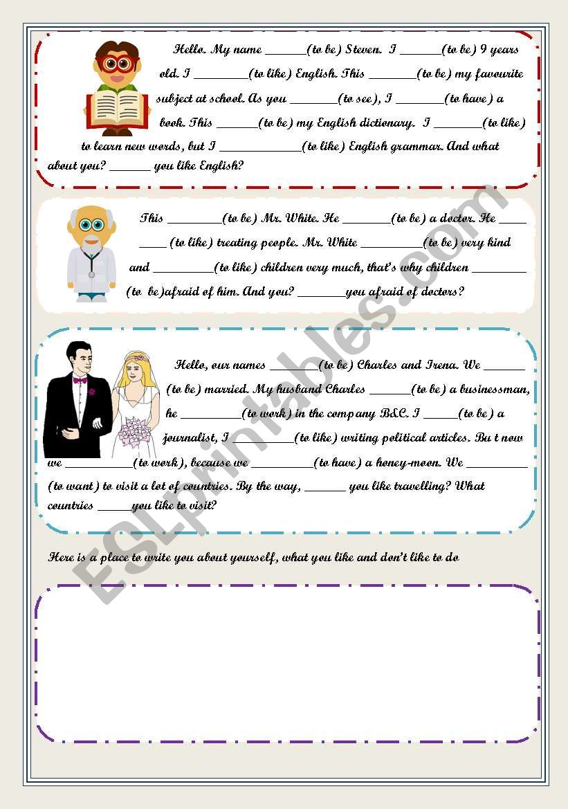 Verb To Be Present Simple Esl Worksheet By Busja