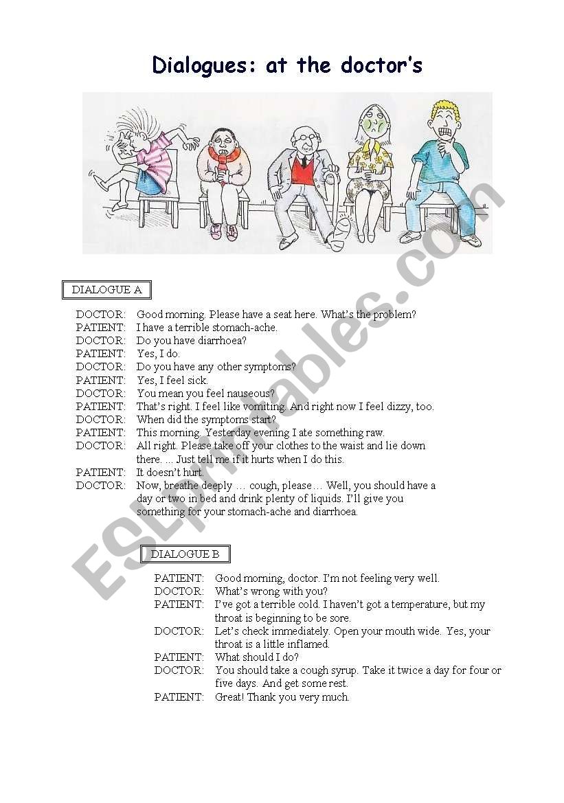 At the doctor’s - ESL worksheet by manuelabra