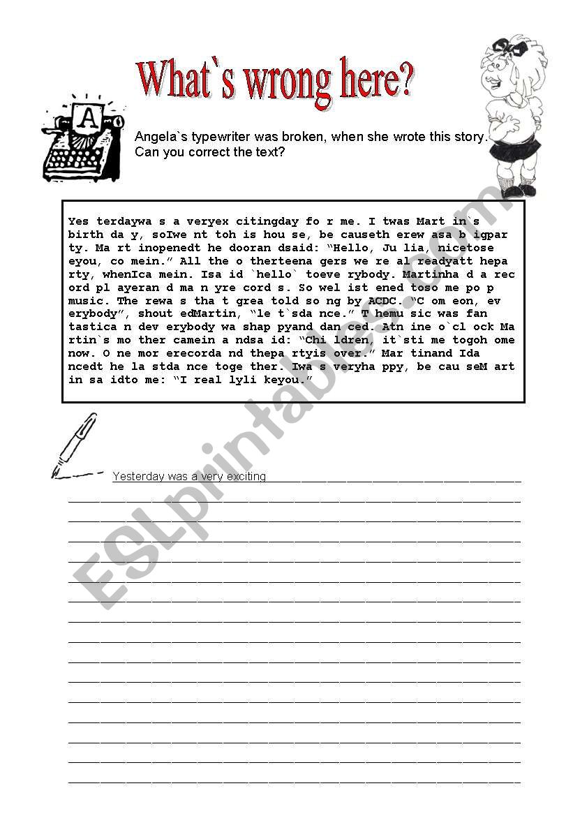 What`s wrong here? - ESL worksheet by kerstin4482