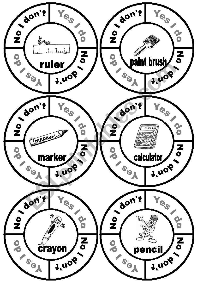 ´Do you have...?" Game Cards - ESL worksheet by me_fig