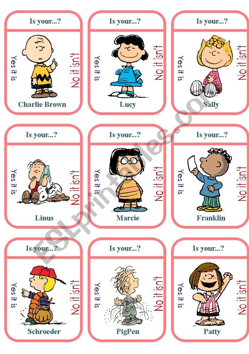 "Yes It is/No it isn´t" Game Cards - ESL worksheet by me_fig