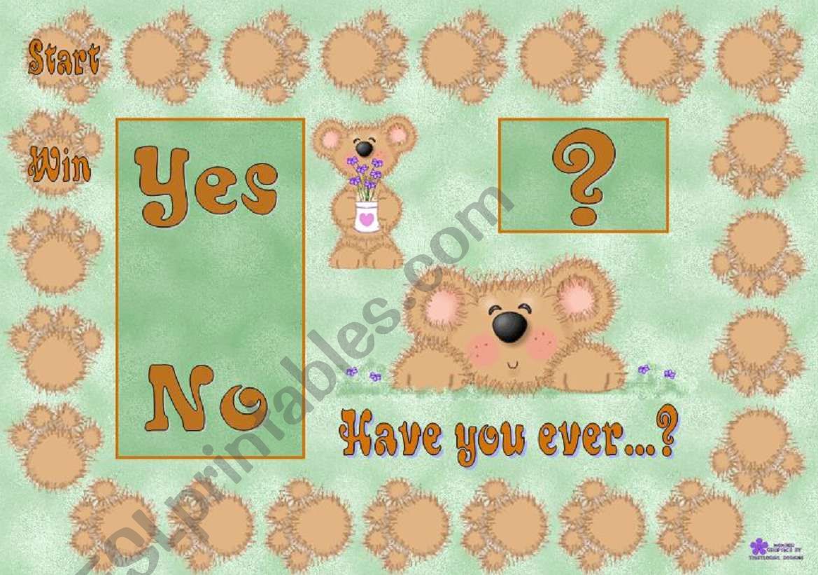 HAVE YOU EVER…? 1 of 4 Board Game - Practice present perfect/vocabulary ...